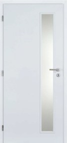 Doornite CPL Interiérové dveře TIKA1 sklo, 60 L, 646 × 1983 mm, CPL laminát, levé, bílé, prosklené