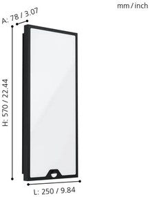 Eglo 99522 - LED Venkovní svítidlo se senzorem CASAZZA LED/18,5W/230V IP44