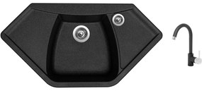 Set Sinks NAIKY 980 Granblack + baterie Sinks MIX 35 Granblack