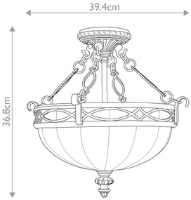 Feiss FE-DRAWING-ROOM-SFC - Přisazený lustr DRAWING ROOM 2xE27/60W/230V