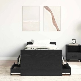 Rám postele s čelo Černý dub 193 x 78 x 50 cm Kompozitní dřevo 3329308