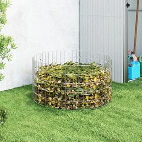 vidaXL Zahradní kompostér Ø 100 x 50 cm pozinkovaná ocel