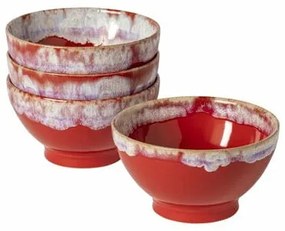 Costa Nova COSTA NOVA Miska - set 4ks 15cm|0,55L, LATTE BOWLS, červená