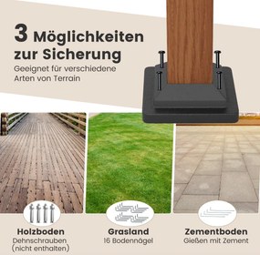 Costway Pergola se stahovací střechou Vodotěsná stabilní Zimní odolný altán