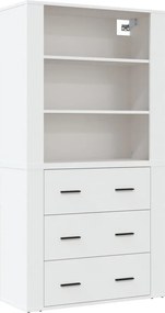 Skříň highboard bílá kompozitní dřevo 3185391