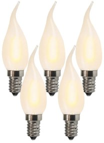 Sada 5 LED matných žárovek E14 BXS35 1W 100 lumenů 2200K