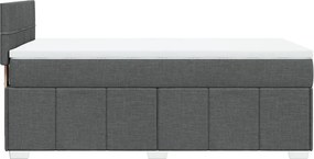 Box spring postel s matrací tmavě šedá 80 x 200 cm textil 3286896