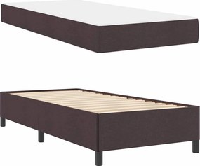Postel s boxspringem Tmavě hnědá 90 x 190 cm textil 3398825