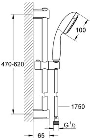 GROHE Vitalio Start 100 - Sprchová souprava se 2 proudy, chrom 27948000