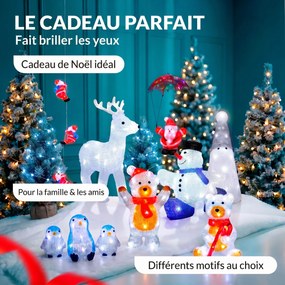 LED akryl figurka Vánoce Teddy stojící