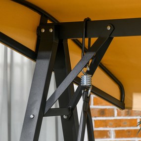 Outsuuny Hollywood swing 3místná zahradní houpačka s nastavitelnou sluneční stříškou, nosnost houpací lavice až 220 kg, zahradní lehátko na zahradu, …
