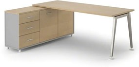 B2B Partner Stůl ALFA se skříňkou 1800 x 800 mm levý, bříza