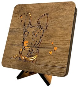 Li-Go "Faraonský pes" lampa 19x19cm provedení povrchu: bříza