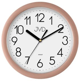 JVD Béžové plastové nástěnné netikající tiché hodiny JVD sweep HP612.24