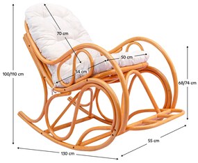 Kondela Houpací křeslo, medová/béžová, AGATON