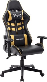 vidaXL Herní židle umělá kůže [20506] Barva: Černý a zlatý
