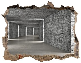Wallmuralia Díra 3D fototapeta nálepka Tunel z cihly 95x64 cm