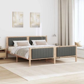 Rám postele s čelo hnědá a tmavě šedá 180 x 200 cm 3394304