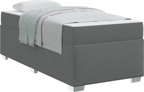Rám postele s matrací Tmavě šedá 90 x 190 cm textil 3399153