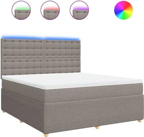 Box spring postel s matrací taupe 180x200 cm textil 3294453