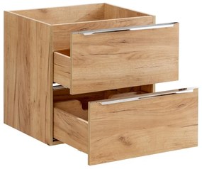 COMAD Závěsná skříňka s umyvadlem - CAPRI 820 oak, šířka 60 cm, zlatý dub