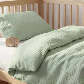 Celoroční mušelínové povlečení do postýlky Salvia - GOTS Velikost: 95 x 130 + 45 x 65