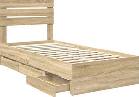 Rám postele se zásuvkou Sonoma dub 75 x 190 cm Inženýrské dřevo 3411540