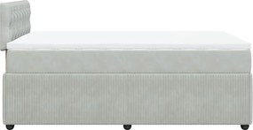 Box spring postel s matrací světle šedá 120x190 cm samet 3289992