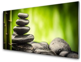 Obraz na skle Bambus Kameny Umění 120x60 cm