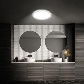 LED svítidlo BRILONER Pulap průměr 29,3cm 18W IP54 neutrální bílá chrom 3872018