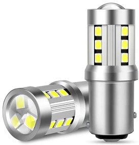 Led autožárovka sefis led žárovka p21/5w bay15d 15smd 3,5w bílá