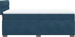 Box spring postel s matrací modrá 90 x 190 cm samet 3288496