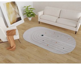 Krémový pratelný koberec 60x100 cm Oval – Vitaus