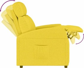 vidaXL Elektrické polohovací křeslo textil [3073639] Barva: Světle žlutá