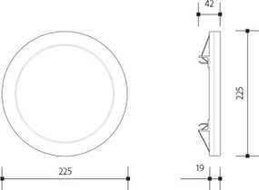 Podhledové/přisazené svítidlo Panlux ADAPT CCT 3000-4000-6000K 18W s pohybovým čidlem PN21400002