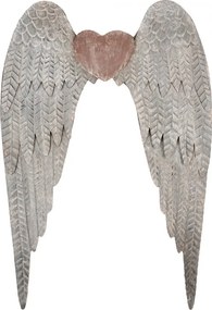 Zinková antik nástěnná dekorace andělská křídla Wings Angel - 79*6*113 cm