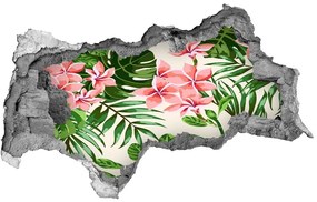 Wallmuralia 3D díra nálepka Květinový vzor 95x73 cm
