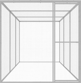 Klec pro kočky 4,5 x 1,5 x 1,5 m pozinkovaná ocel 146358