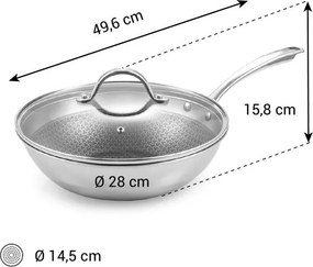 TESCOMA Wok SteelCRAFT s poklicí ø 28 cm