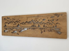 Li-Go "Jezero" světelný obraz 230V 120x40 cm provedení povrchu: dub světlý