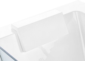 Rohová vířivka levostranná 170 x 80 cm bílá PUQUIO Beliani