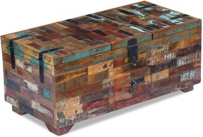Konferenční stolek truhla masivní recyklované dřevo 80x40x35 cm 243320