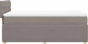 Box spring postel s matrací taupe 90x200 cm textil 3287350
