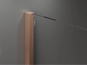 Mexen Velar, sprchový kout s posuvnými dveřmi 90 x 75 cm, 8mm šedé sklo, měděná matná, 871-090-075-41-65