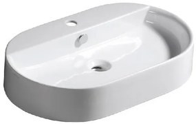 Sapho Kerasan Ring - Umyvadlo na desku, 650x120x400 mm, bílá 028501