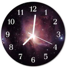 Nástenné skleněné hodiny Prostor fi 30 cm