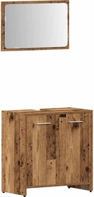 4dílná koupelnová sestava old wood kompozitní dřevo 3328553