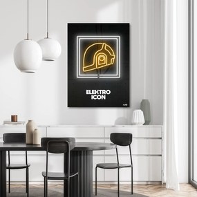 Gario Obraz na plátně Neonová elektrická ikona - Rubiant Rozměry: 40 x 60 cm