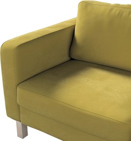 Potah na pohovku IKEA  Karlstad 2-místná, nerozkládací, krátký barva zelená látka lesklé, sametová