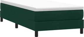 Postel Box Spring bez matrace tmavě zelená 80x220 cm samet 3315852